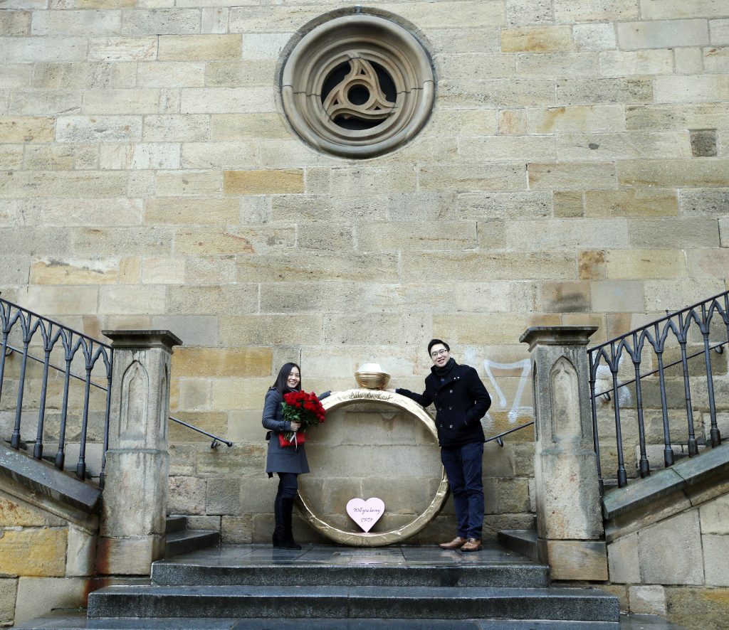 "A 6ft Engagement ring" Prague Proposal - Ally and Karl - The One Romance