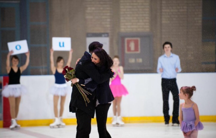 Ice skating Christmas proposal in London - The One Romance